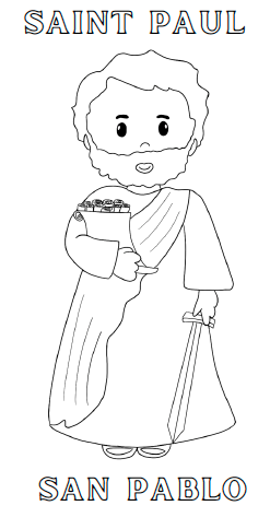 Saint Paul Coloring Page | Familia's Catechesis