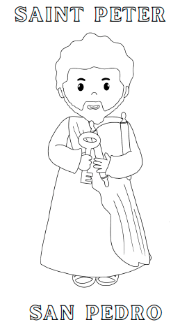 Saint Peter Coloring Page | Familia's Catechesis