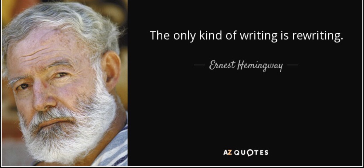 Writing is rewriting - Miss Demeanors