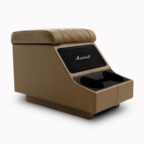 Cubby Box Marshall for Land Rover Defender - Diamond-Stitched Lid Sand ...