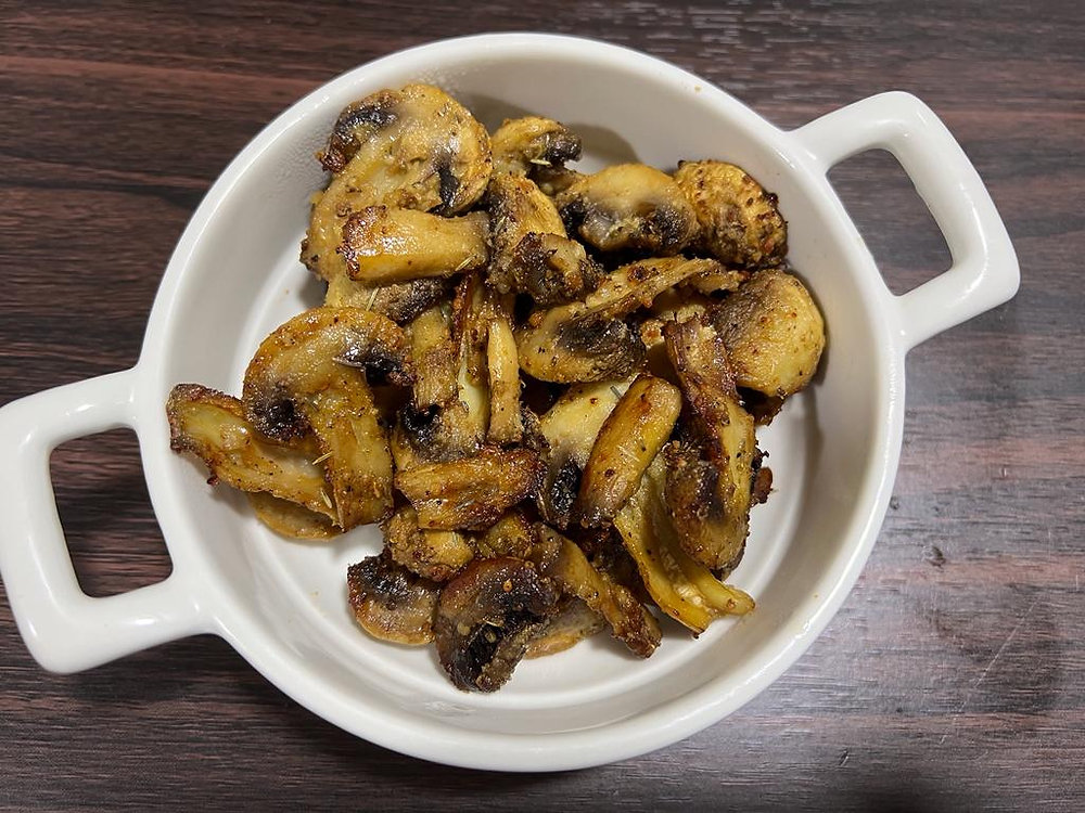 Air-Fryer Magic: Mouthwatering Roasted Button Mushrooms