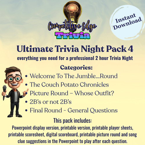 Ultimate Trivia Night Pack 4 - Trivia Game Bundle - Bar Trivia Games ...