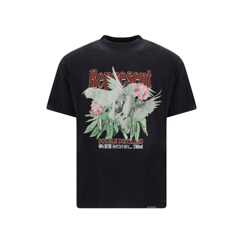 REPRESENT UK DOUBLE DISTILLED TEE IN OFF BLACK | Platinum