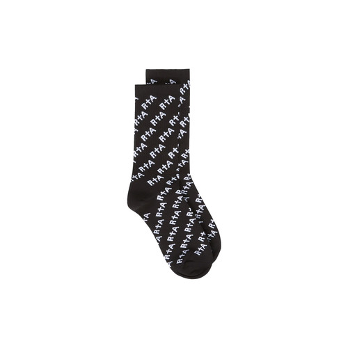 RTA BRAND ALL OVER LOGO SOCK - BLACK | Platinum