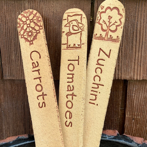 Veggie Garden Stakes, SET OF 3 | mpollmannclayart