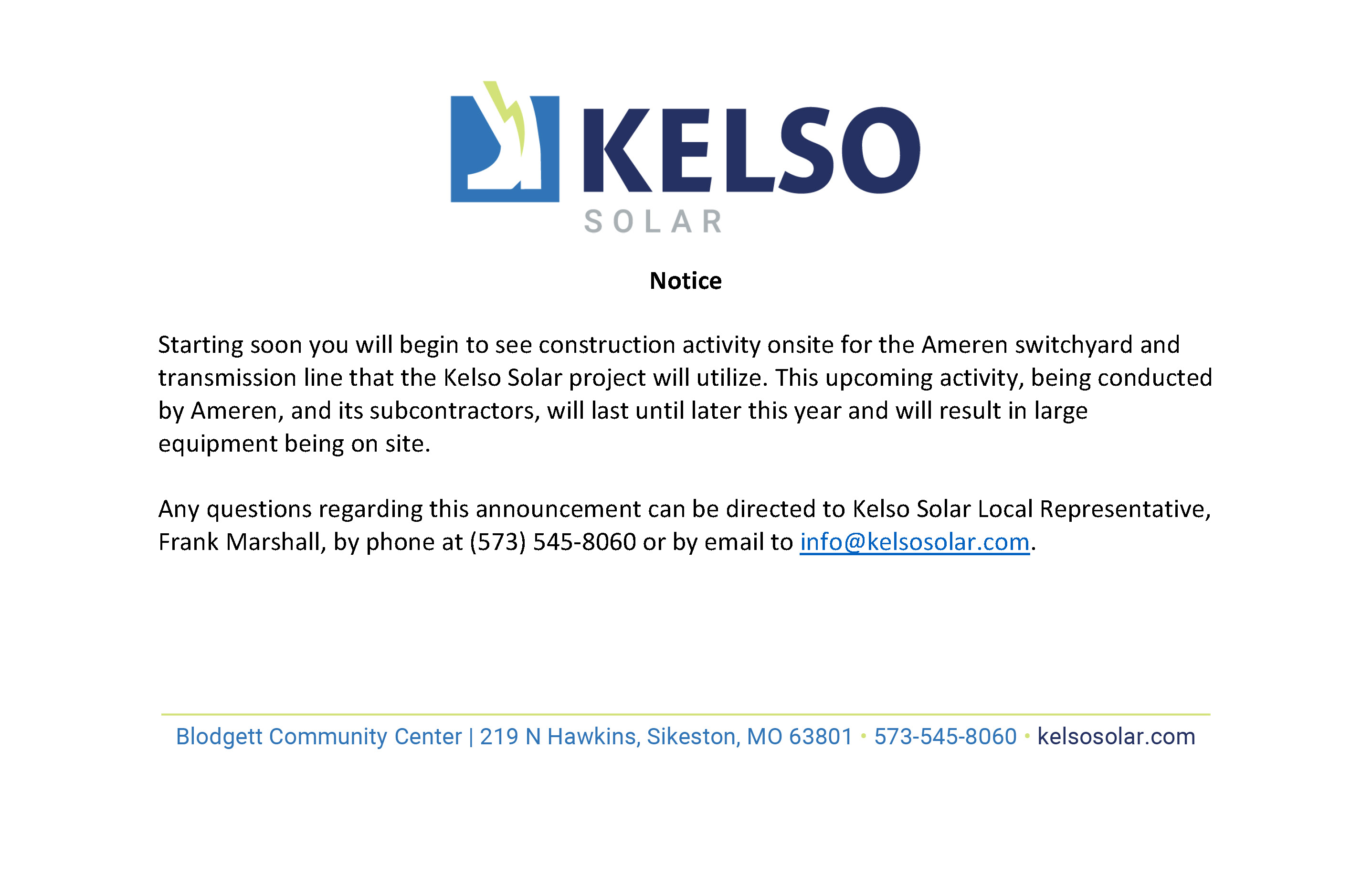 NEWSROOM | Kelso Solar
