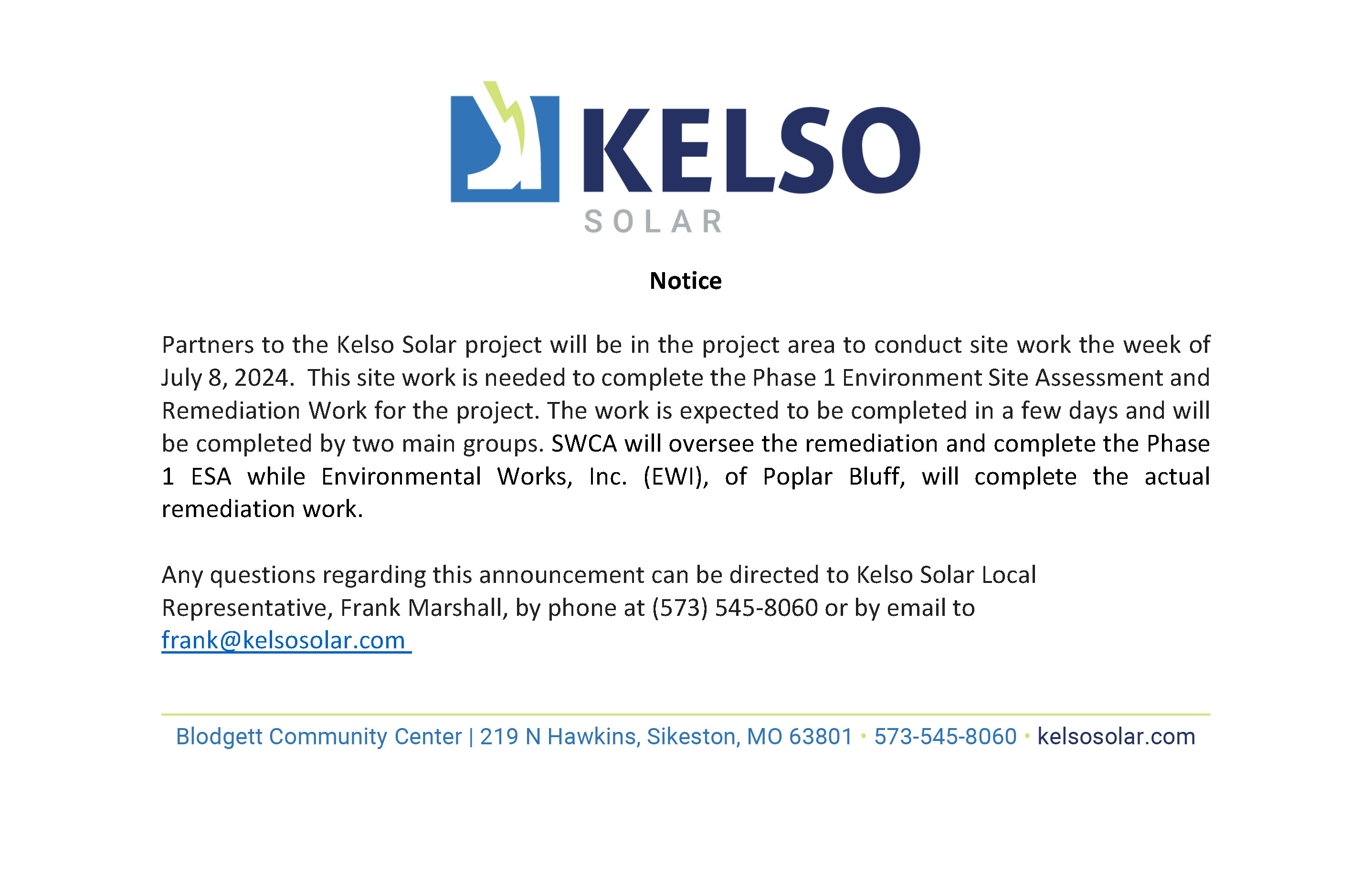 NEWSROOM | Kelso Solar