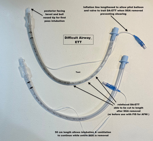 Genesis Airway Difficult Airway Endotracheal Tube - PVC Reinforced ...