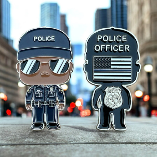 Funko Pop Mini Police Officer Challenge Coin V2 | Blue Hawk Coins