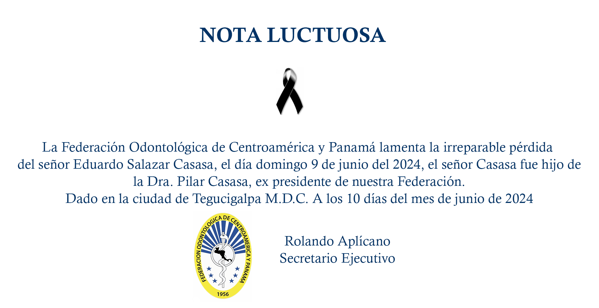 Nota Luctuosa FOCAP