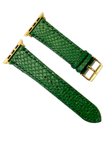 *EXOTIC* Made-to-Order Emerald Python Watch Straps | smithandleehandmade
