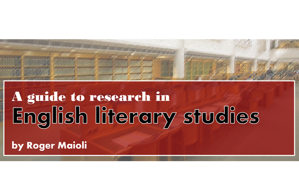 A guide to research in English literary studies