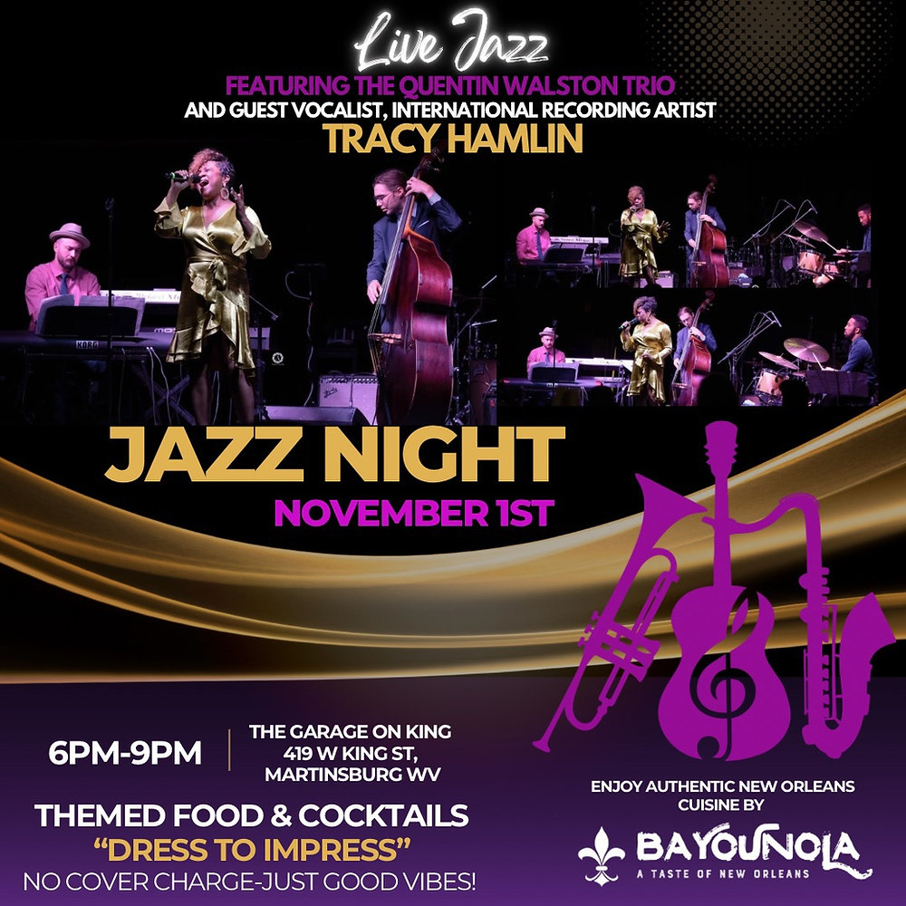 Tracy Hamlin and The Quentin Walston Trio Live at The Garage on King.