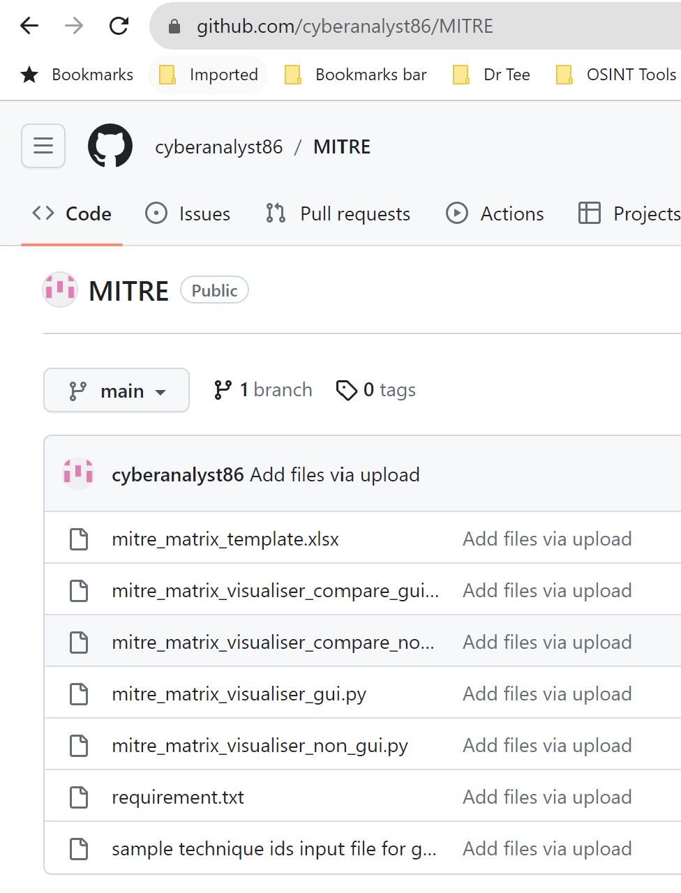 MITRE MATRIX (Enterprise) VISUALIZER