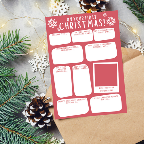 On Your First Christmas Fill-in Card | Loz Creates