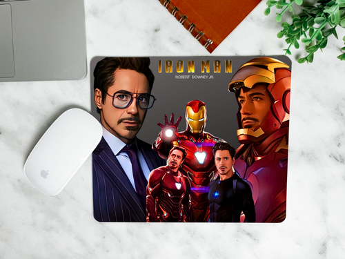 Iron Man; Robert Downey Jr Mouse Pad | Alvez Handmade Gifts