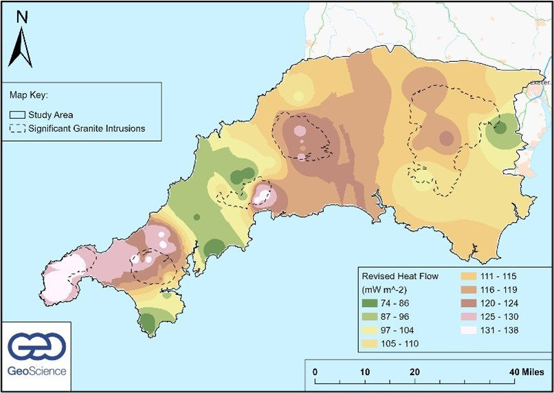 GeoScience complete an updated sub-surface heat flow map for the Southwest