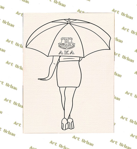 Alpha Kappa Alpha 1 Pre Drawn Canvas for Painting, Divine Nine, Sip and ...