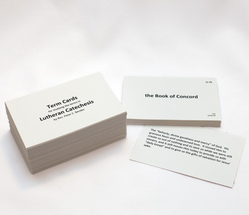 Catechism Term Cards | Lutheran Catechesis