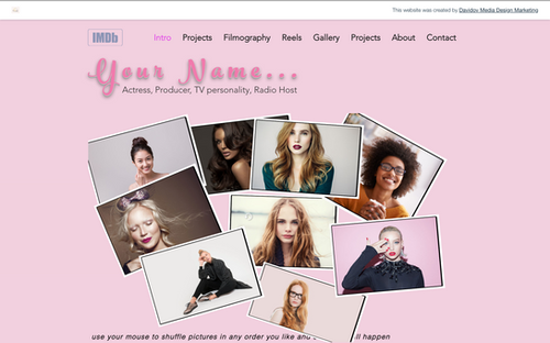 WIX Templates Actress Portfolio | DavidovMDM