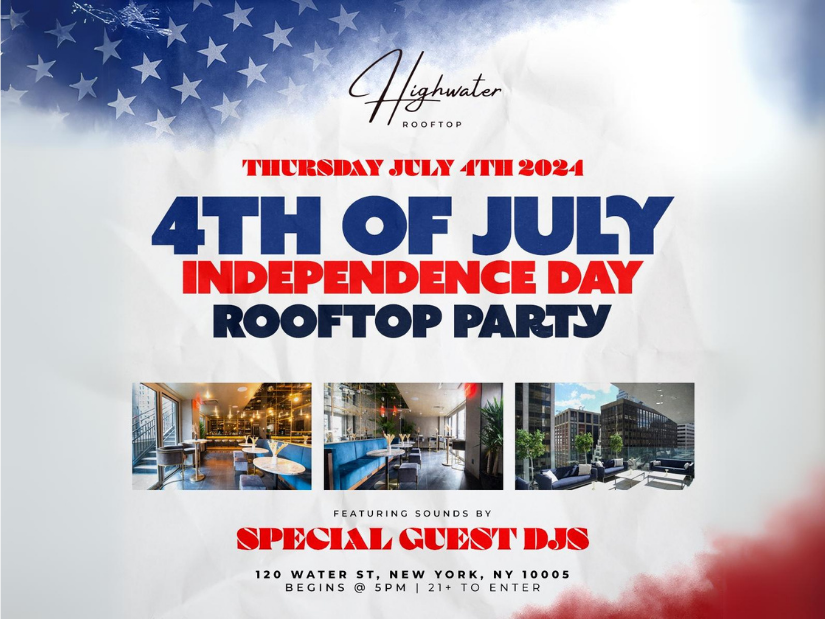 Fourth of July at Highwater Rooftop at the Hotel Indigo NYC Downtown ...