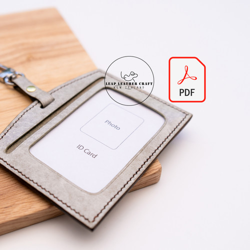 No.419 Horizontal ID Card Holder - A4 PDF Pattern | Leap Leather Craft
