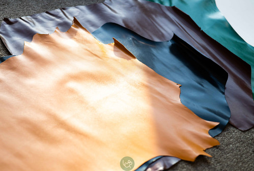 Chrome Tanned Glossy Kid Goat Skin Small Whole Hide Full Grain Leather ...