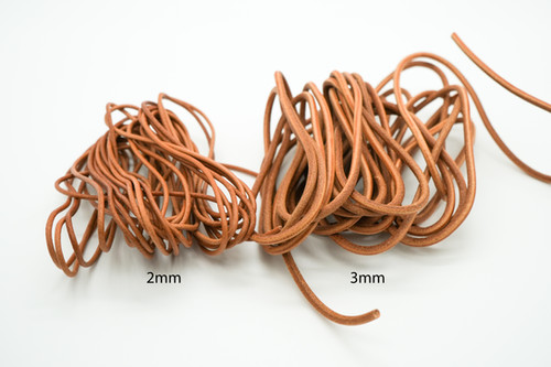 Natural Round Leather Cords / Strings / Straps 1 meter | Leap Leather Craft
