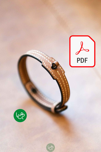 No.526 Cat Collar - A4 PDF Pattern | Leap Leather Craft