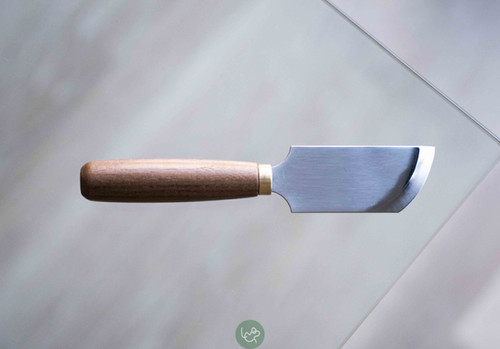 Professional Angled Skiving Knife - Wood Handle | Leap Leather Craft