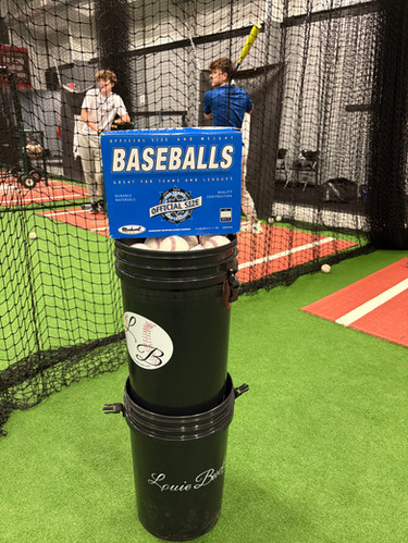 Select your Louie Bucket option with or without baseballs. | Louie Bucket