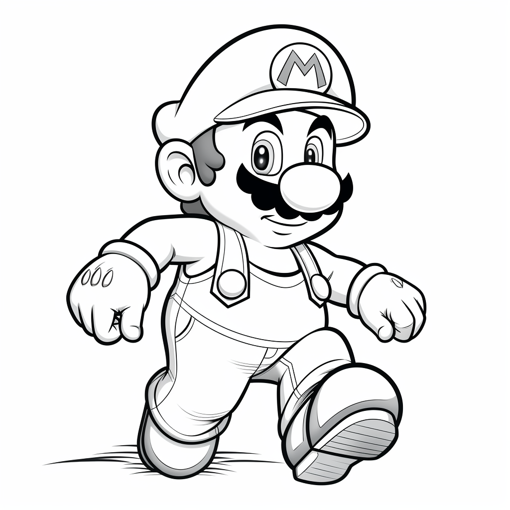 Super Mario Coloring Page