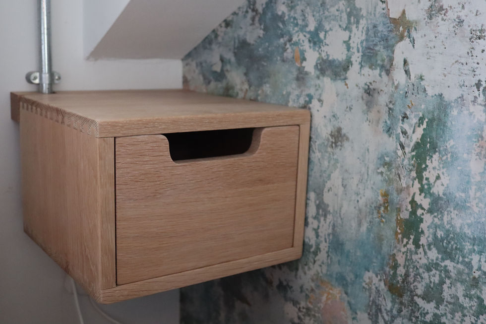 Floating Oak Bedside Table | Yorkshire woodwork