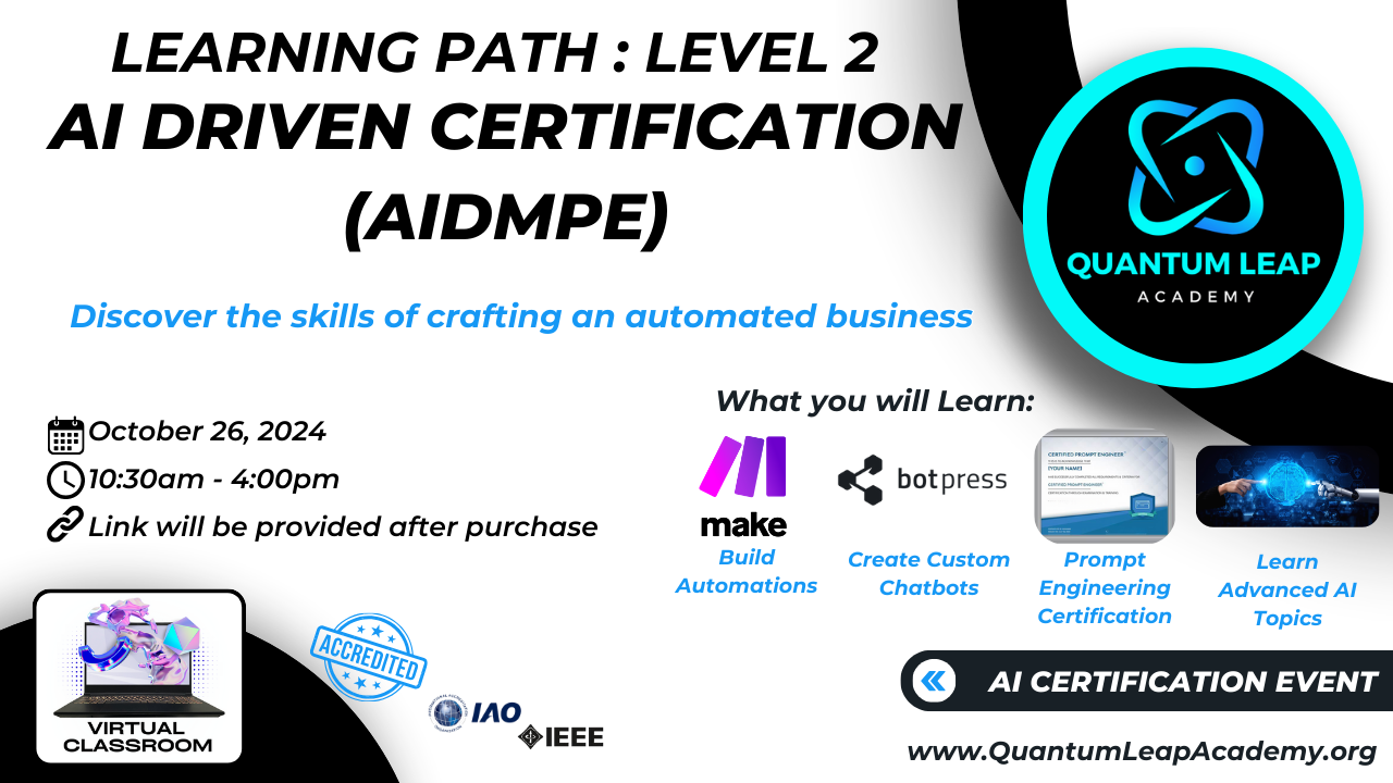 AI Automation and Prompt Engineering Certification (Level 2) | Quantum Leap Academy
