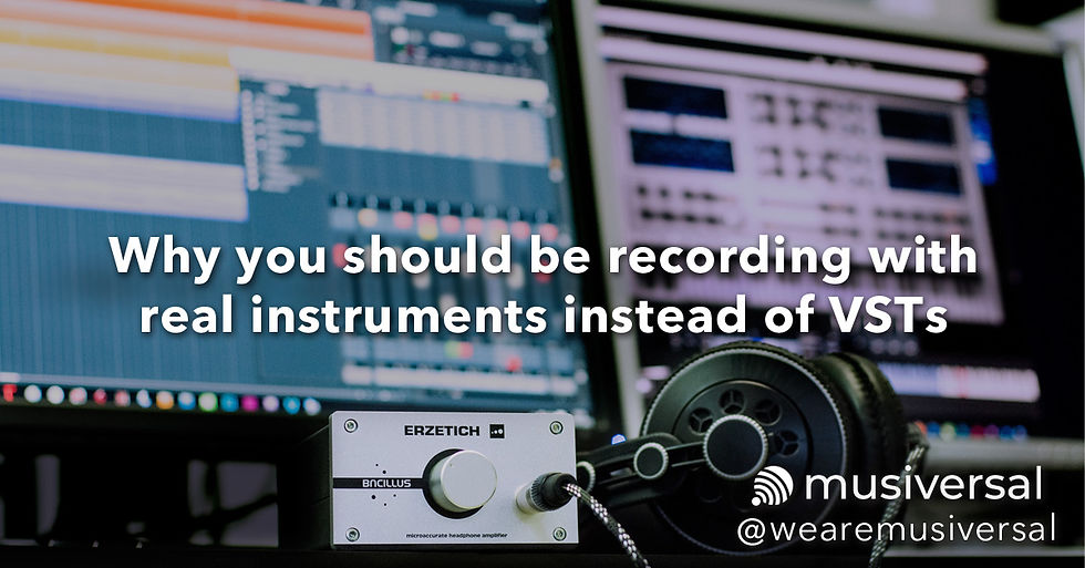 Why you should be recording with real instruments instead of VSTs