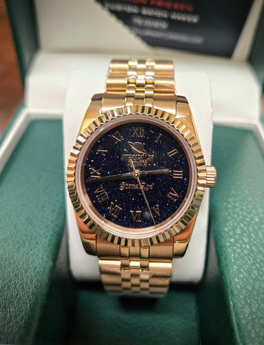 36mm rose gold sunstone Stone Age | Interstellar Watches