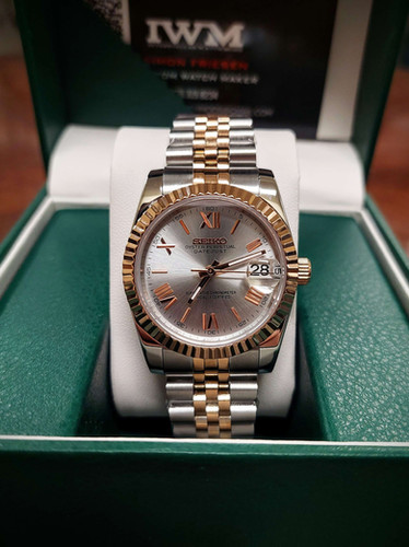 36mm two tone rose gold datejust mod | Interstellar Watches