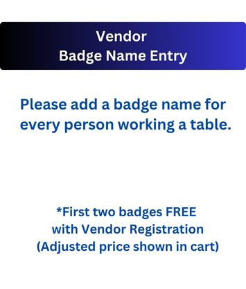 Comp Vendor Badge Name Entry | 45thnngc