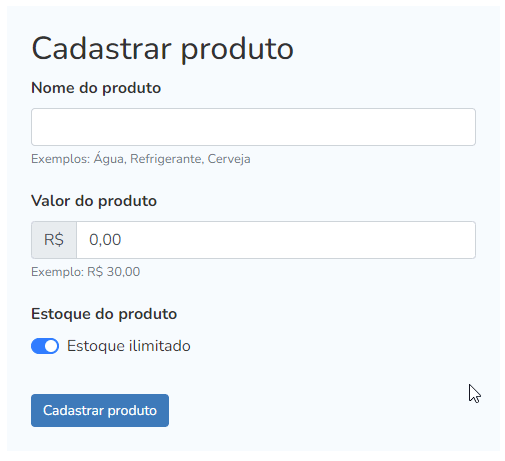 Como cadastrar produtos?