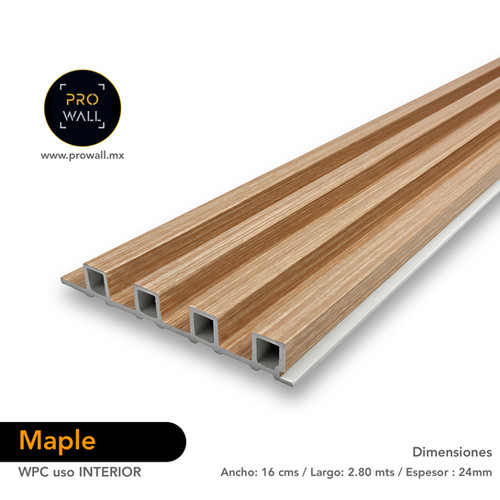 Lambrín WPC CLÁSICO MAPLE uso interior 0.16m x 2.80m | ProWall