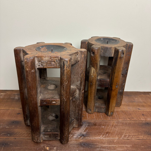 Wooden Candle Stand | Rustique Living