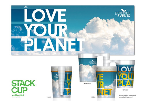 360ml Love Your Planet (Pack of 4 x Cups) | Stack-Cup Australia