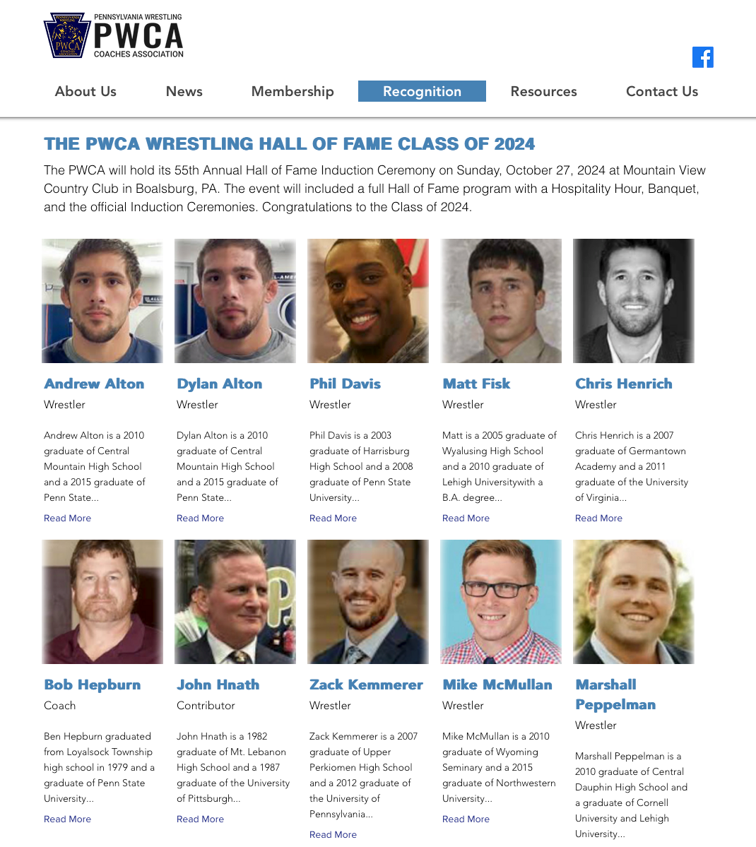 HOF Current (List) | PWCA