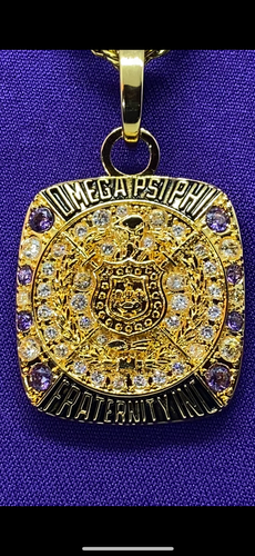 Omega 4 stones shield pendant | The Ring Creator