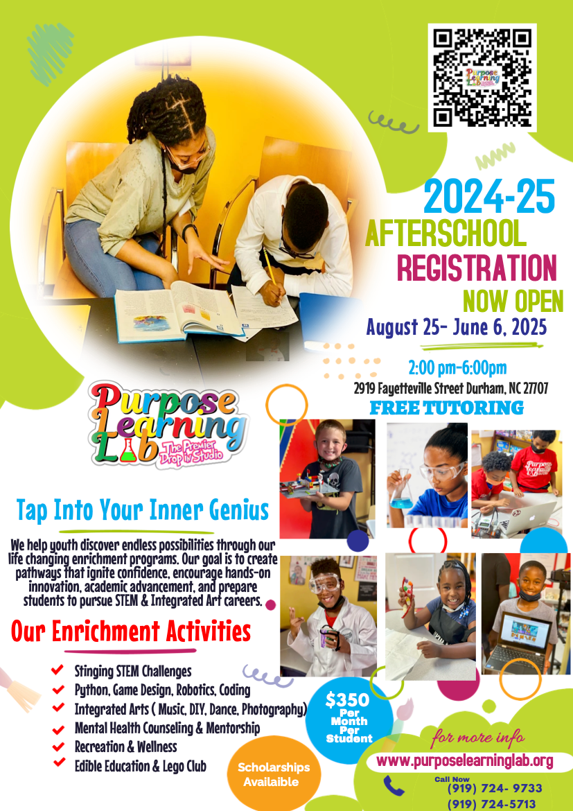 After School One Time Registration 2024-2025 | Purpose Learning Lab