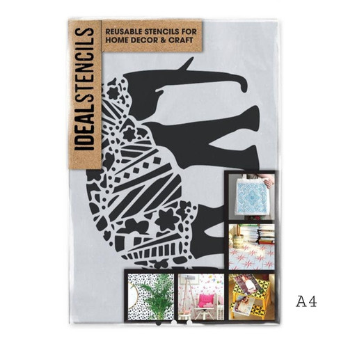 A4 Elephant Stencil | Pearlywinks