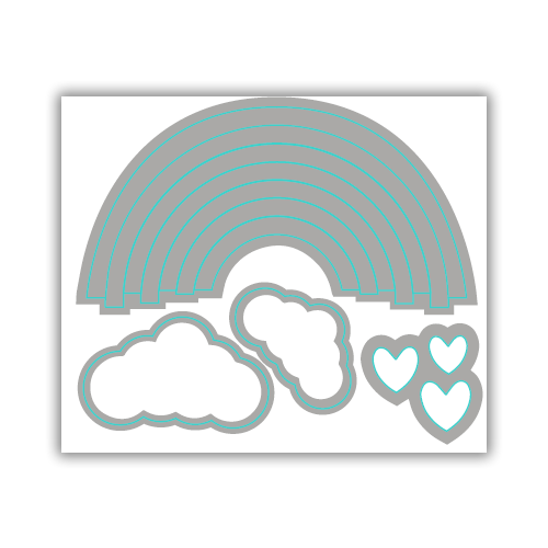 Pure and Simple Rainbow Die set | Pearlywinks