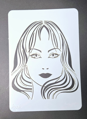 A5 April Face Stencil | Pearlywinks