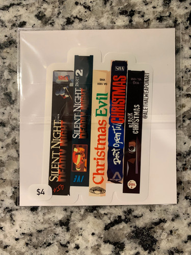 Christmas Horror VHS (large) Vinyl Sticker | Matthew DuPee