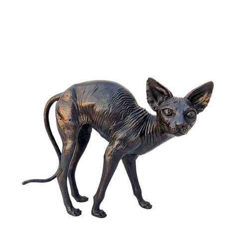 Bronze Sphynx Cat - Lifelike - Detailed Bronze Cats | stb-art
